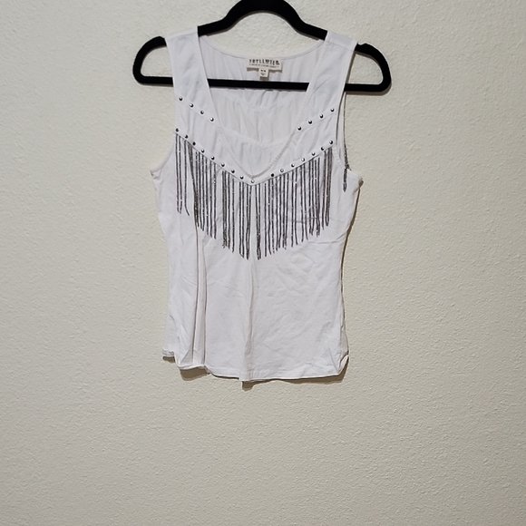 Idyllwind | Tops | Idyllwind Silver Embellished Sleeveless Tank Top ...